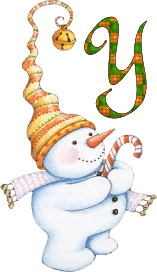Alfabeto animado de muñeco de nieve con cascabel. - Oh my Alfabetos!